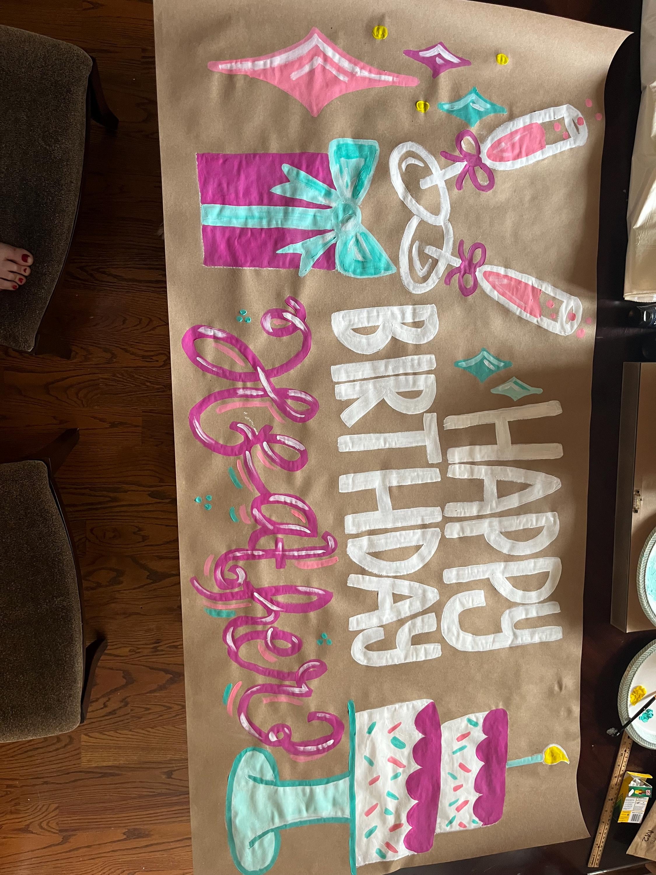 Personalized Hand-painted Banner - Etsy