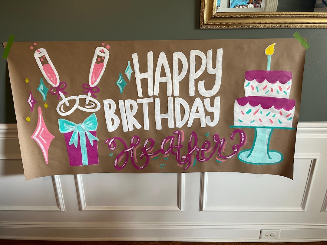 Personalized Hand-painted Banner - Etsy