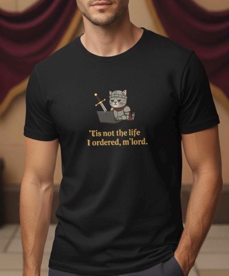 Funny Ren Faire Medieval Cat Shirt, Goth Viking Shirt, Knightly Armor ...