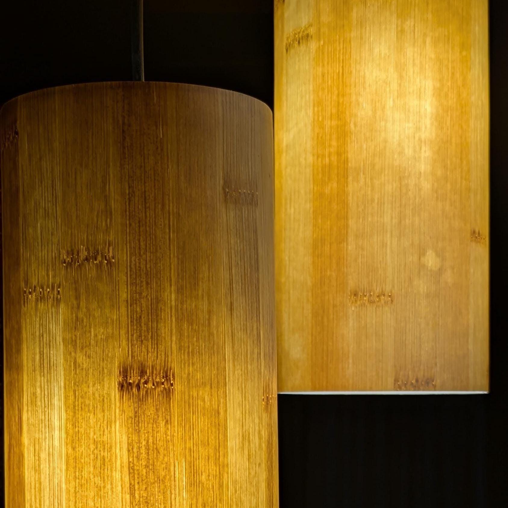 Handmade Bamboo Pendant Light – Minimalist Japanese 3-light Chandelier ...