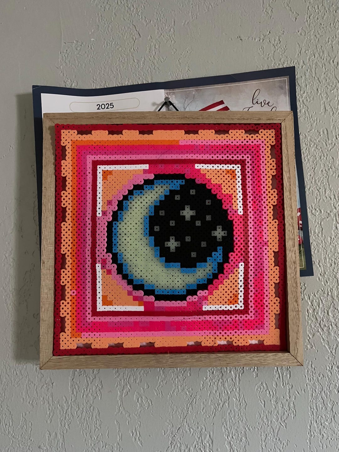 Perler Bead Wall Art Glow-in-the-dark Moon Baseplate for 3D Box - Etsy