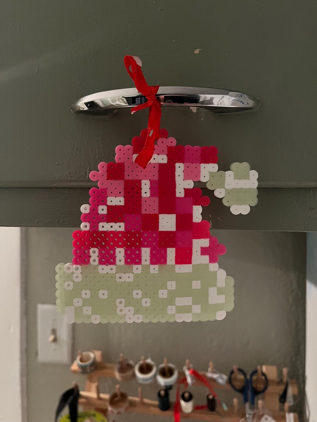 Perler Glow-in-the-dark Santa Hat - Etsy