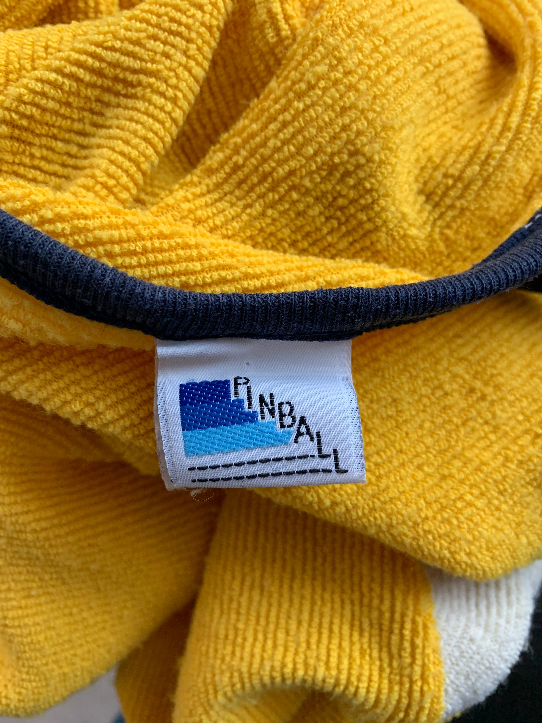 Vintage Mens Colorblock Yellow and Navy Sweatshirt - Etsy