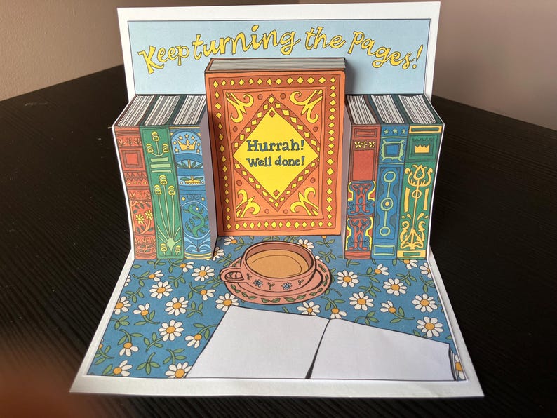 Printable Congratulations Card for Book Lovers – Easy DIY Ex Libris Pop ...