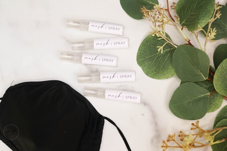 5ml Mask Spray Bottle Labels - Mask Spray Recipe & Mask Spray Labels ...