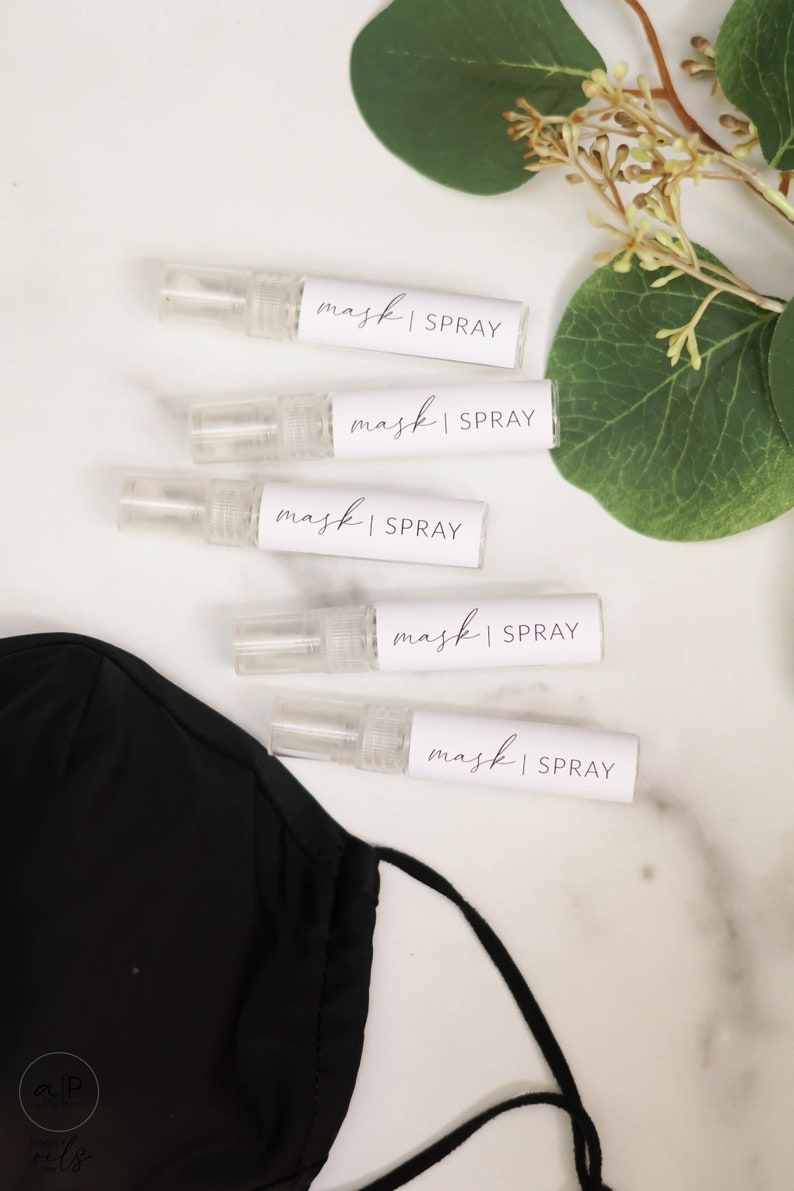 5ml Mask Spray Bottle Labels - Mask Spray Recipe & Mask Spray Labels ...