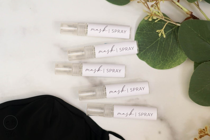 5ml Mask Spray Bottle Labels - Mask Spray Recipe & Mask Spray Labels ...