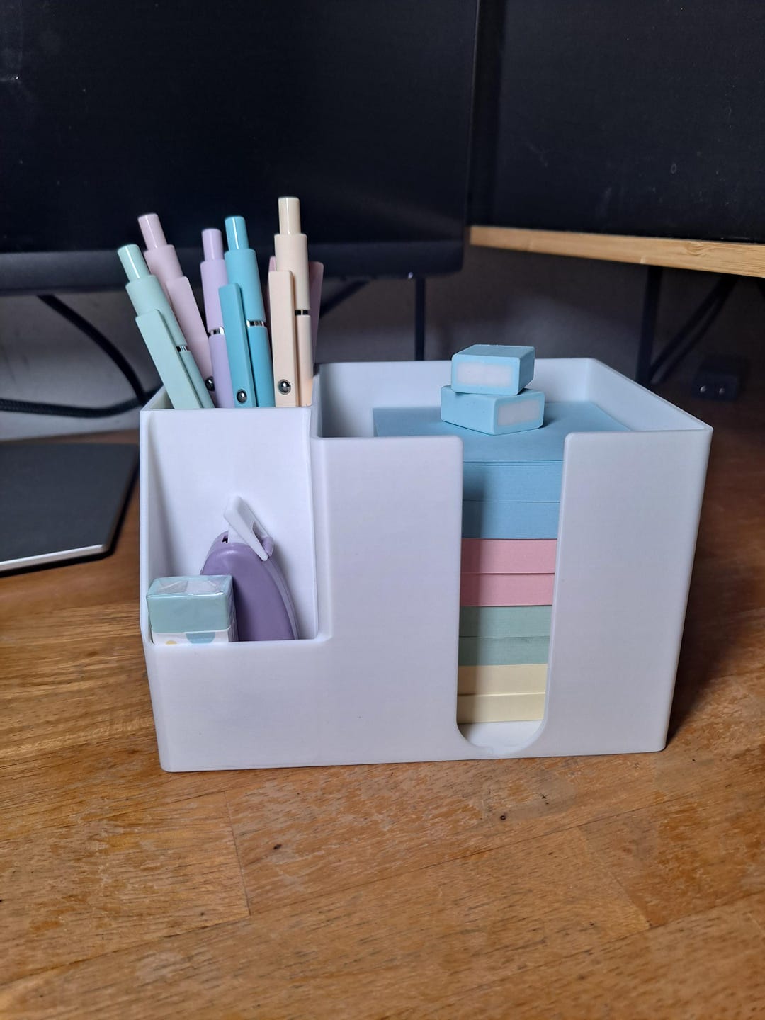 Desk Organizer Post-it Holder Pen Holder Sticky Note Holder Back to ...