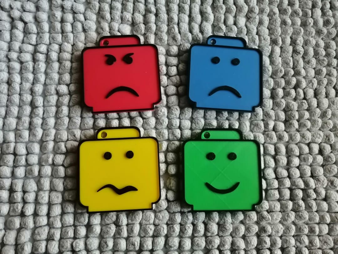 Lego Head Zones of Regulations Keychain/keyring - 4 Colours - Emotional ...