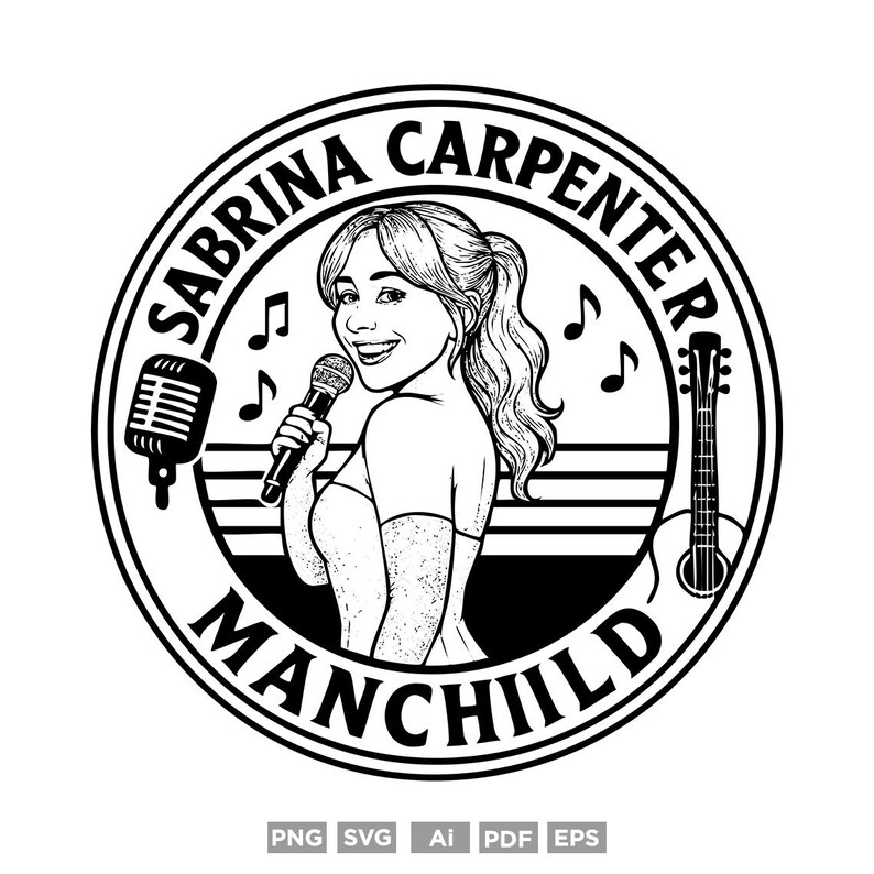 Sabrina Carpenter Manchild SVG PNG | Retro Singer Shirt Design | Music ...