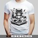 DJ Cat Vector Art | Cool Retro Cat Dj Black & White Design | Hip Hop ...