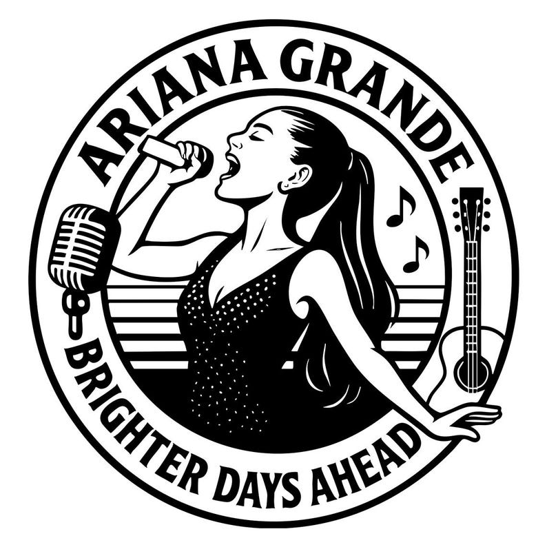 Ariana Grande “brighter Days Ahead” SVG PNG AI Eps Pdf Vector T-shirt ...