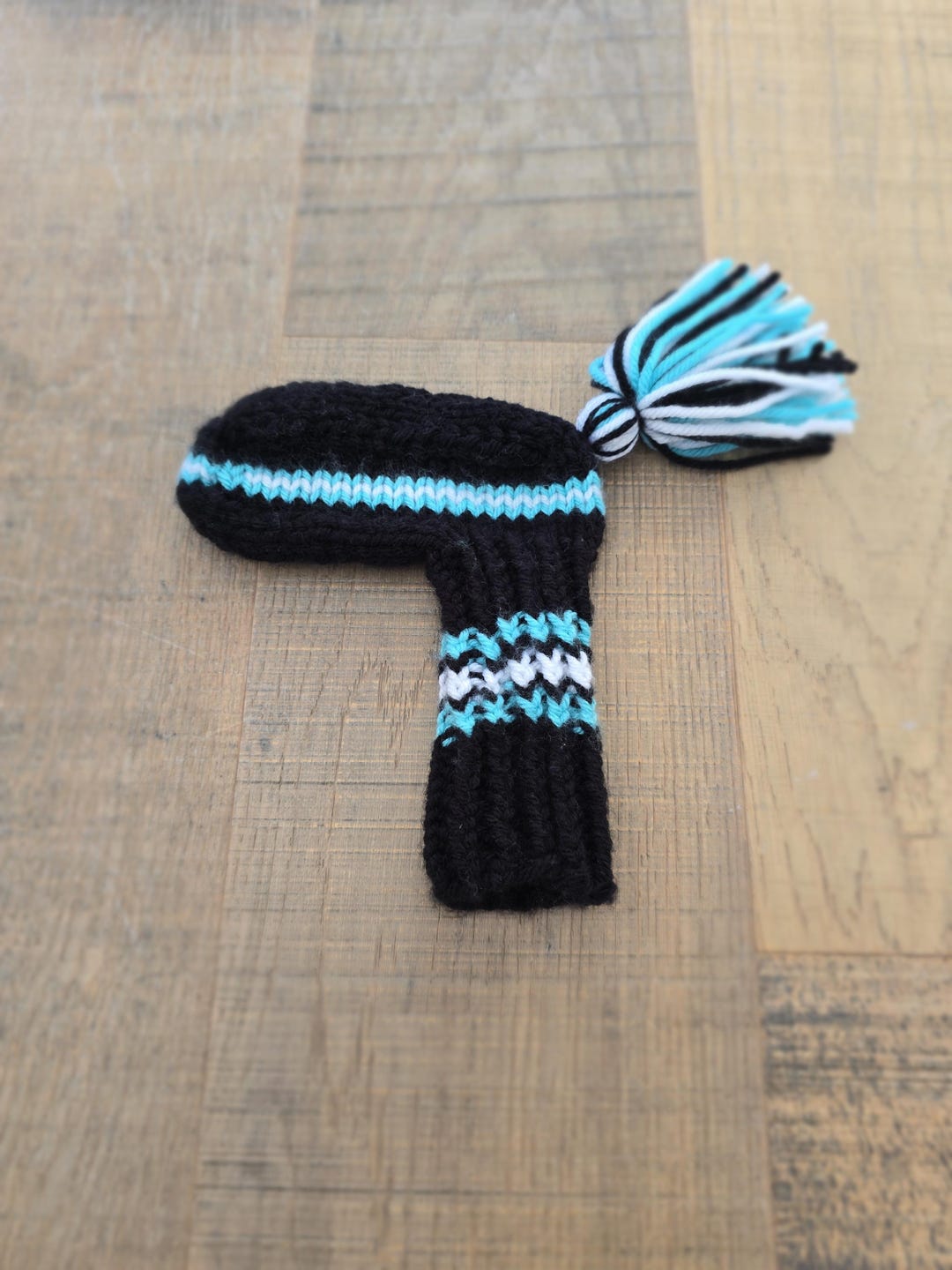 Hand Knit Wool Golf Putter Cover | Custom Color Mallet Headcover - Etsy