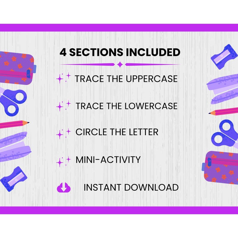 Preschool Alphabet Tracing Workbook Printable PDF | 3–5 Year Old ABC ...