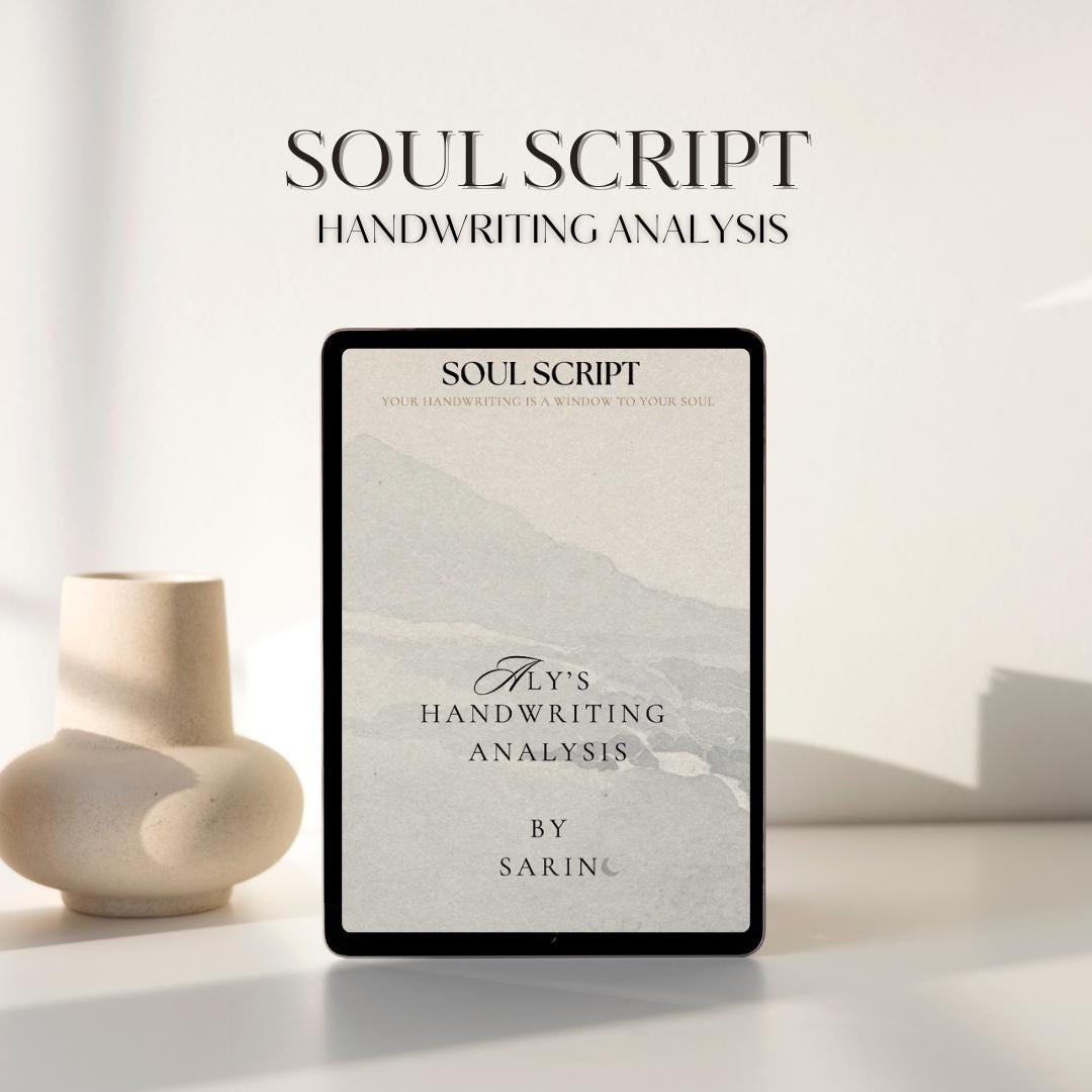 Soul Script Detailed HANDWRITING ANALYSIS Career Love and Life Insight ...