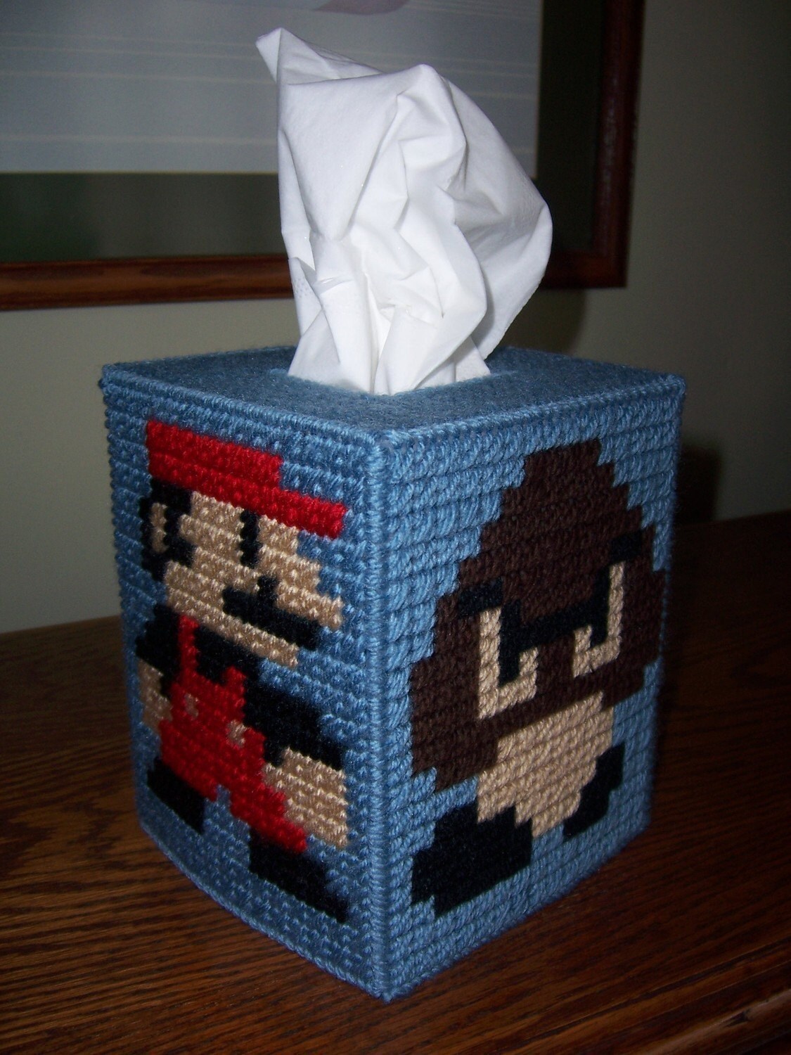Pattern, Needlepoint, Plastic Canvas, Super Mario Brothers Tissue Box ...