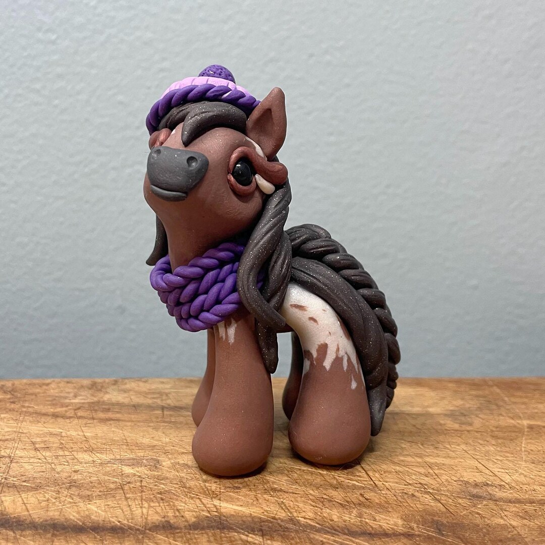 Winter Beret Pony - Handcrafted Appaloosa POA Horse Figurine - Etsy
