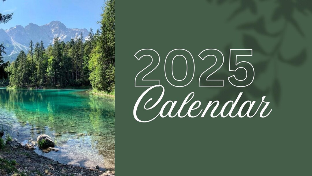 Nature Themed, Full, 2025 Calender - Etsy