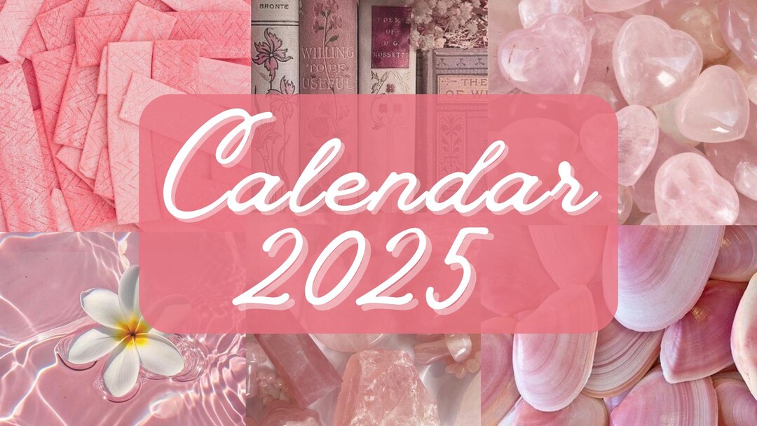 Pink Themed, Full, 2025 Calender - Etsy