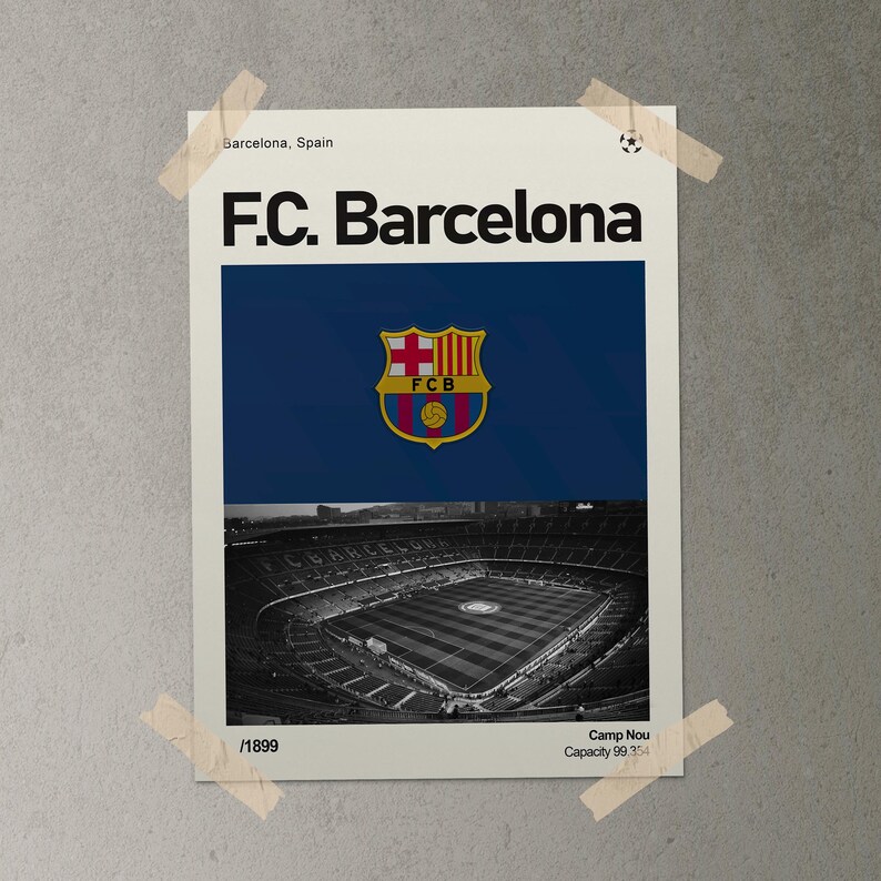 Barcelona FC | Barcelona FC Poster | Minimalist Poster | Gift | Wall ...