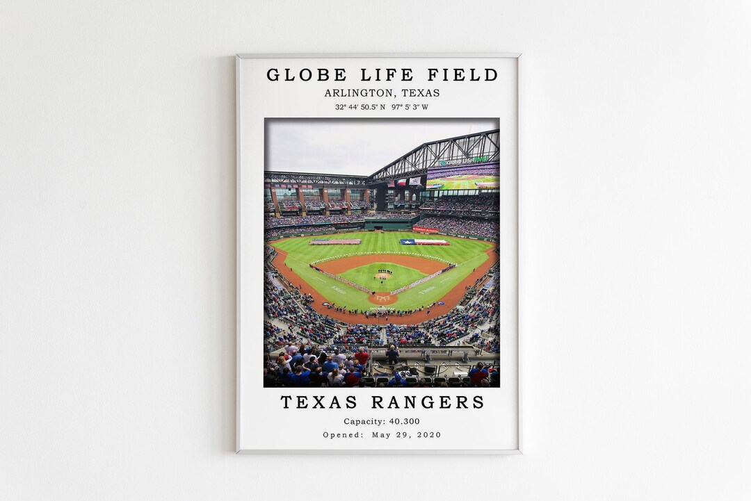 Globe Life Field | Texas Rangers Poster | Minimalist Poster | Gift ...