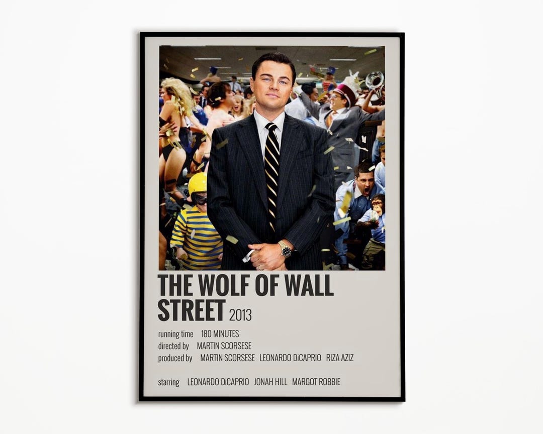 The Wolf of Wall Street Poster | Minimalist Poster | Vintage Retro Wall ...