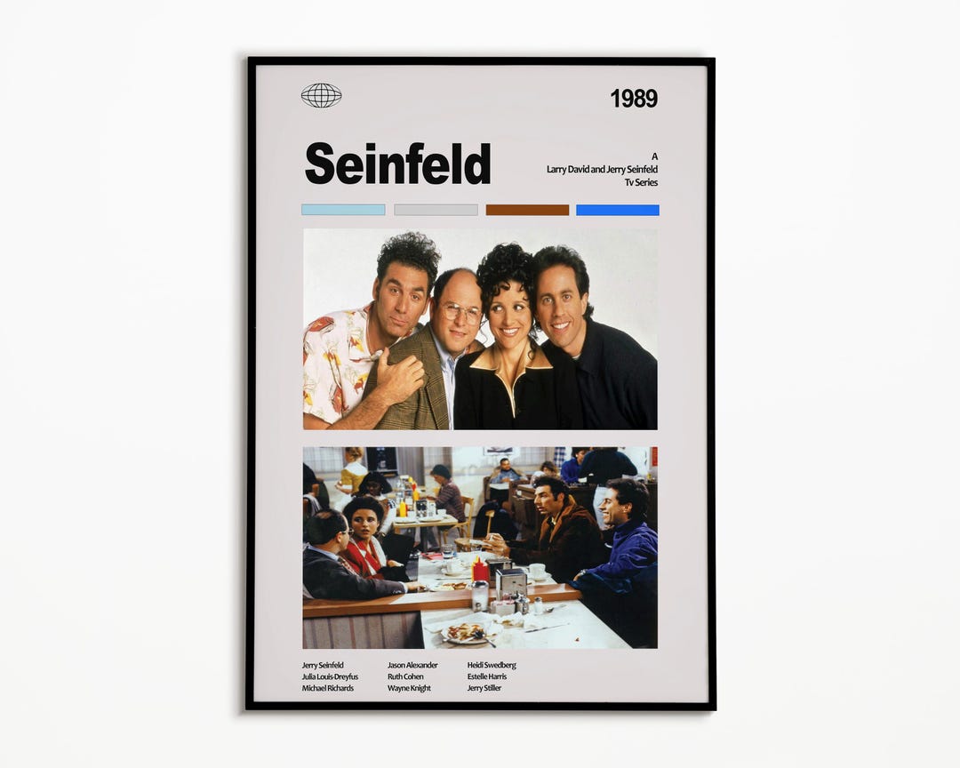 Seinfield | Seinfield Poster | Minimalist Poster | Vintage Retro Wall ...