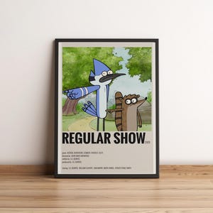 Regular Show | Regular Show Poster | Minimalist Poster | Vintage Retro ...