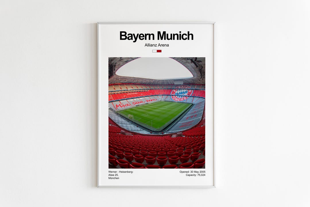 FC Bayern Munich | Bayern Munich Poster | Minimalist Poster | Allianz ...