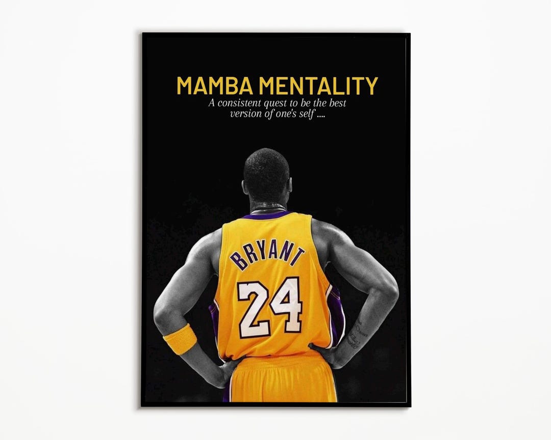 Kobe Bryant | Black Mamba Poster | Minimalist Poster | Motivation ...