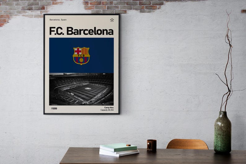 Barcelona FC | Barcelona FC Poster | Minimalist Poster | Gift | Wall ...
