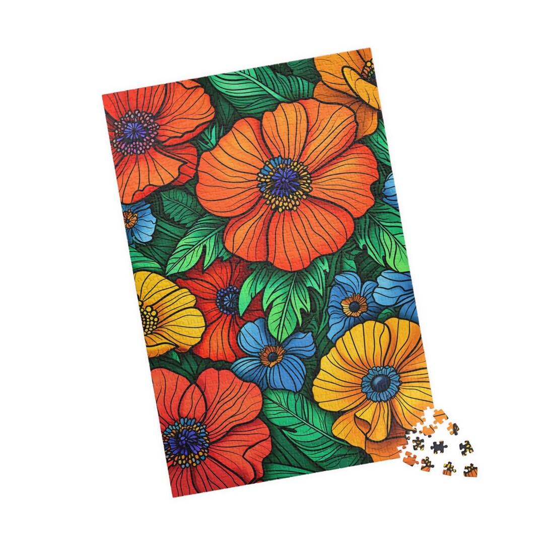 Radiant Wildflower Bliss Jigsaw Puzzle | 110 252 520 1014 Pieces | Bold ...
