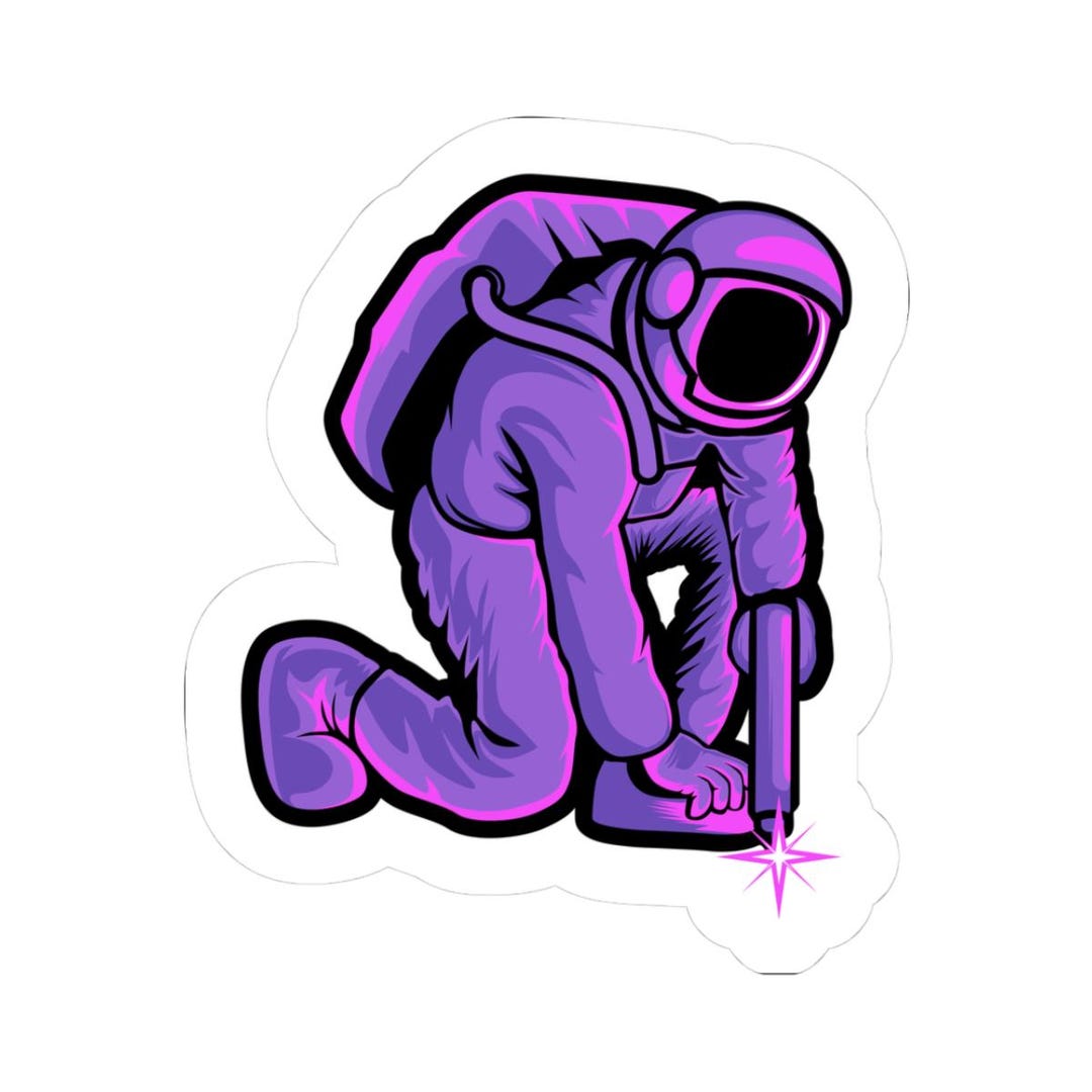 Astronaut Welding Sticker | Cosmic Space Worker Vinyl Decal | Sci Fi ...