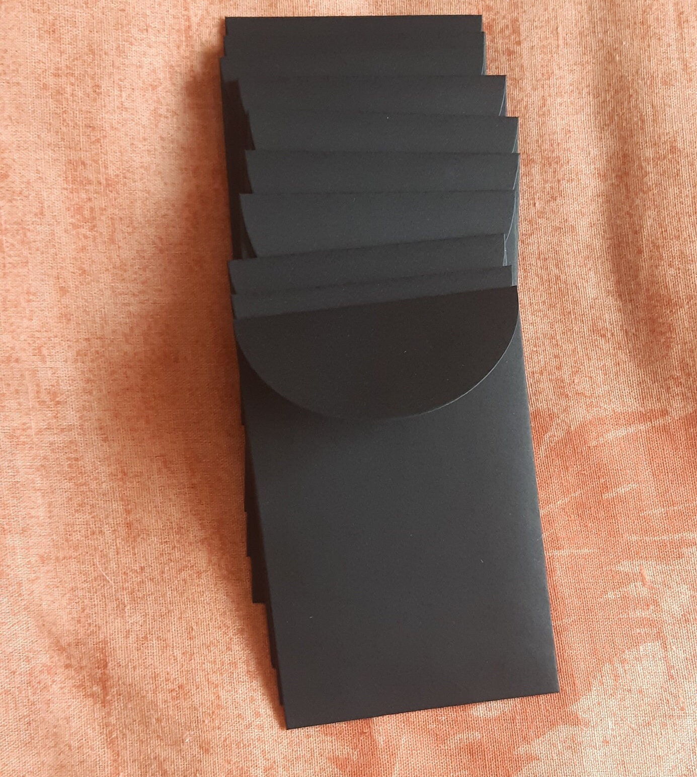 Mini Black Coin Envelopes - Set of 50 - Business Card Envelopes - 9cm X ...