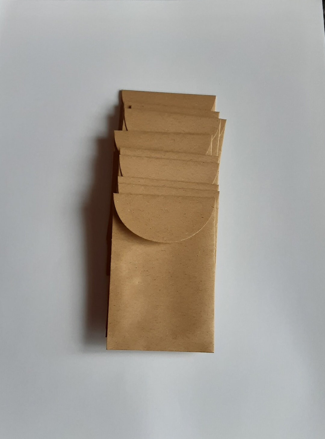 25 Brown Coin Envelopes, Kraft Envelopes, Handmade Envelopes, Mini Coin ...