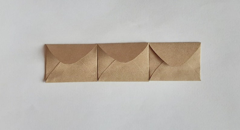 50 Mini Brown Envelopes Brown Kraft Envelopes Recycled Etsy