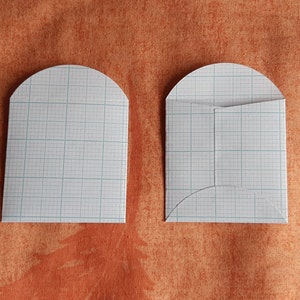 25 Graph Paper Mini Envelopes Grid Paper Envelopes Handmade Mini ...