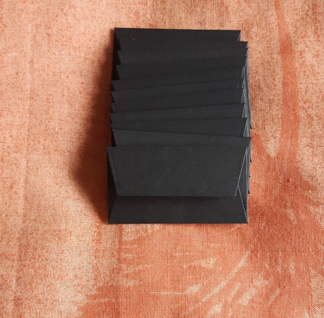 10 Tiny Black Envelopes - Tiny Black Envelopes - Tiny Envelopes - Black ...