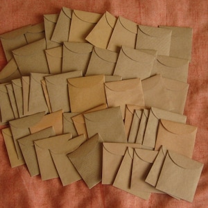 100 Mini Brown Envelopes - Seed Packets - Confetti Packets - Mini ...