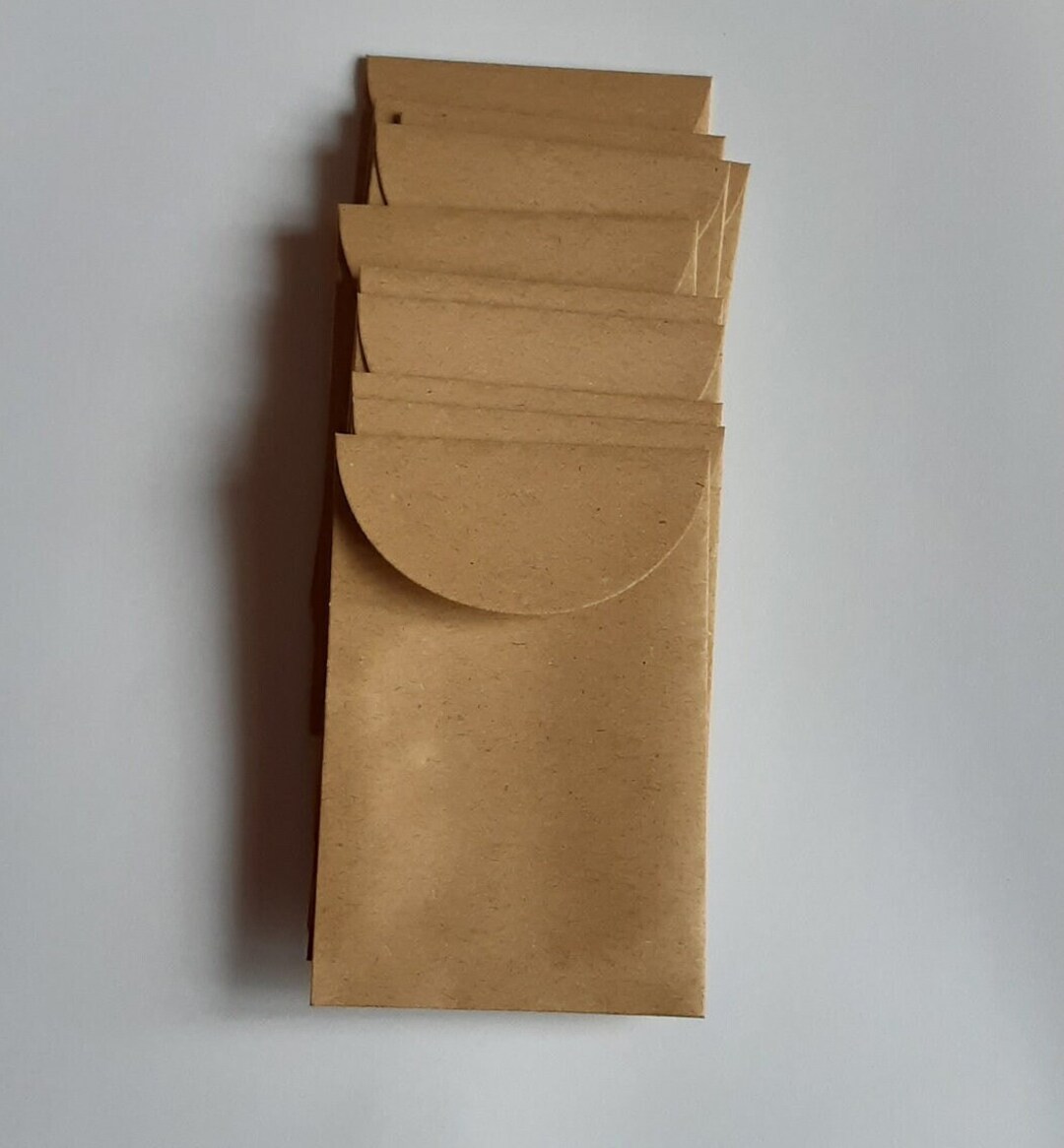 10 Brown Coin Envelopes, Seed Envelopes, Confetti Envelopes, Wedding ...