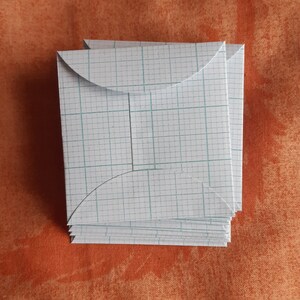 25 Graph Paper Mini Envelopes Grid Paper Envelopes Handmade Mini ...