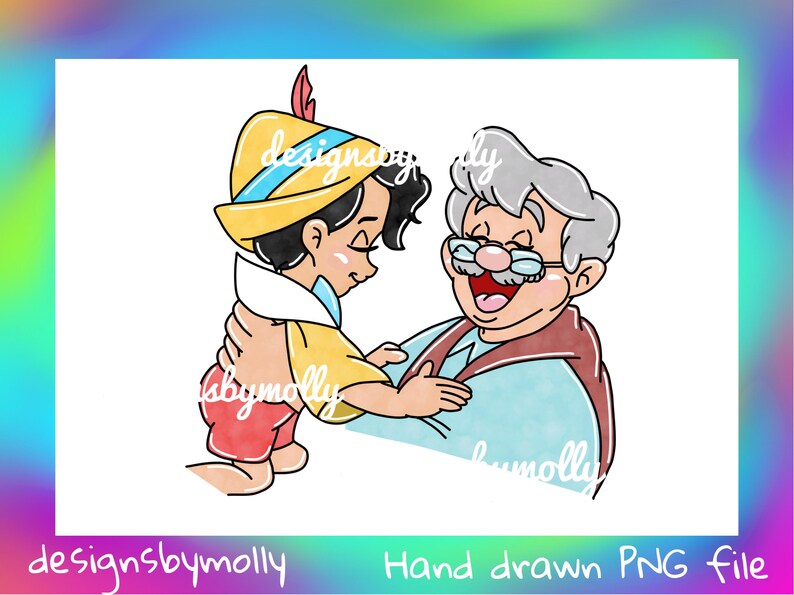 Pinocchio Wall Art - Pinocchio Hand Drawn Digital Download - Pinocchio ...