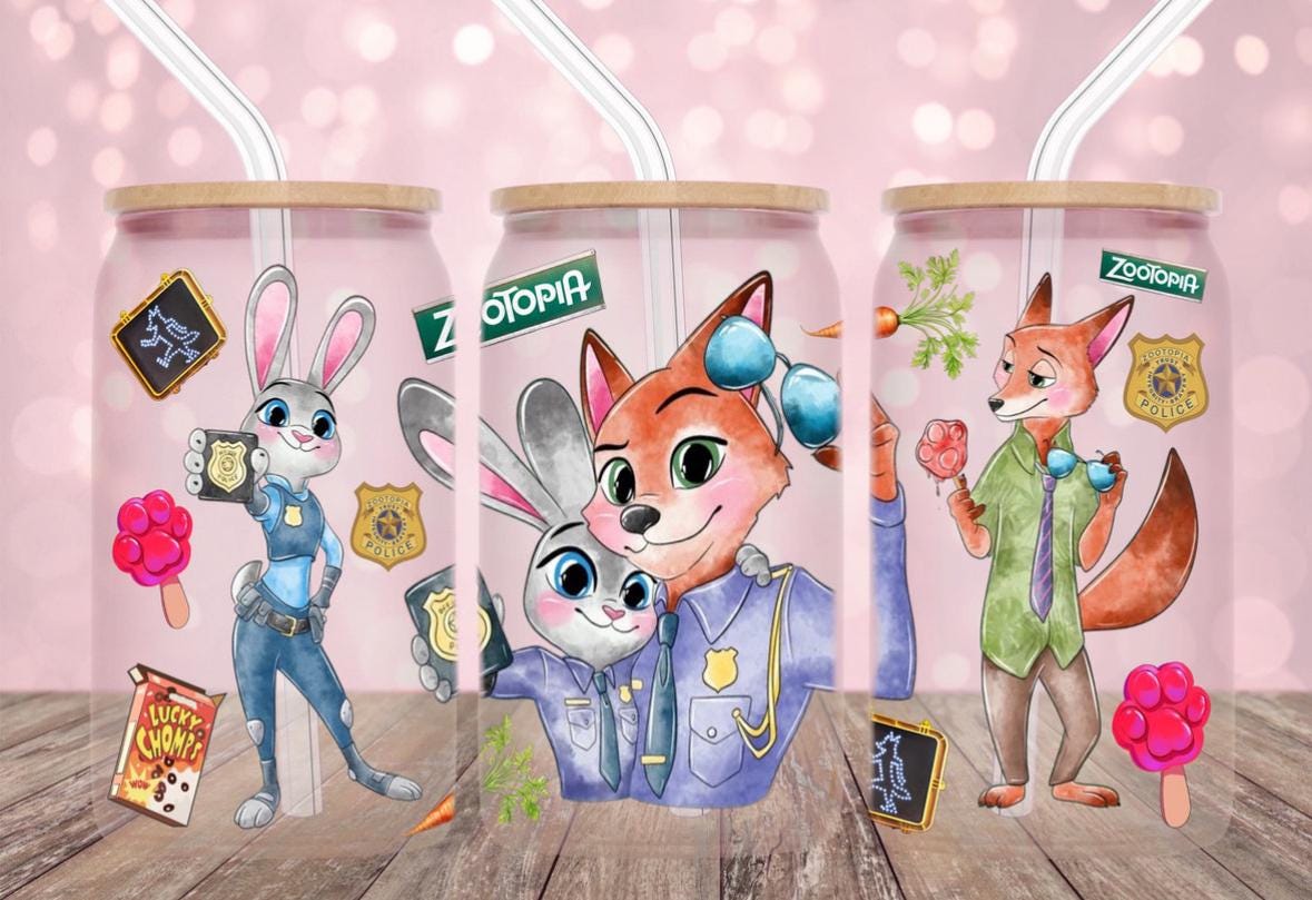 Zootopia Libbey Cup Wrap - Zootpia Digital Download - Zootopia PNG - Etsy