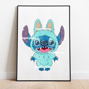 Stitch Labubu Clipart: Hand Drawn PNG Digital Download - Etsy