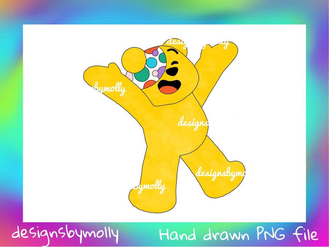 Pudsey Bear PNG: Children in Need Clipart (digital Download) - Etsy