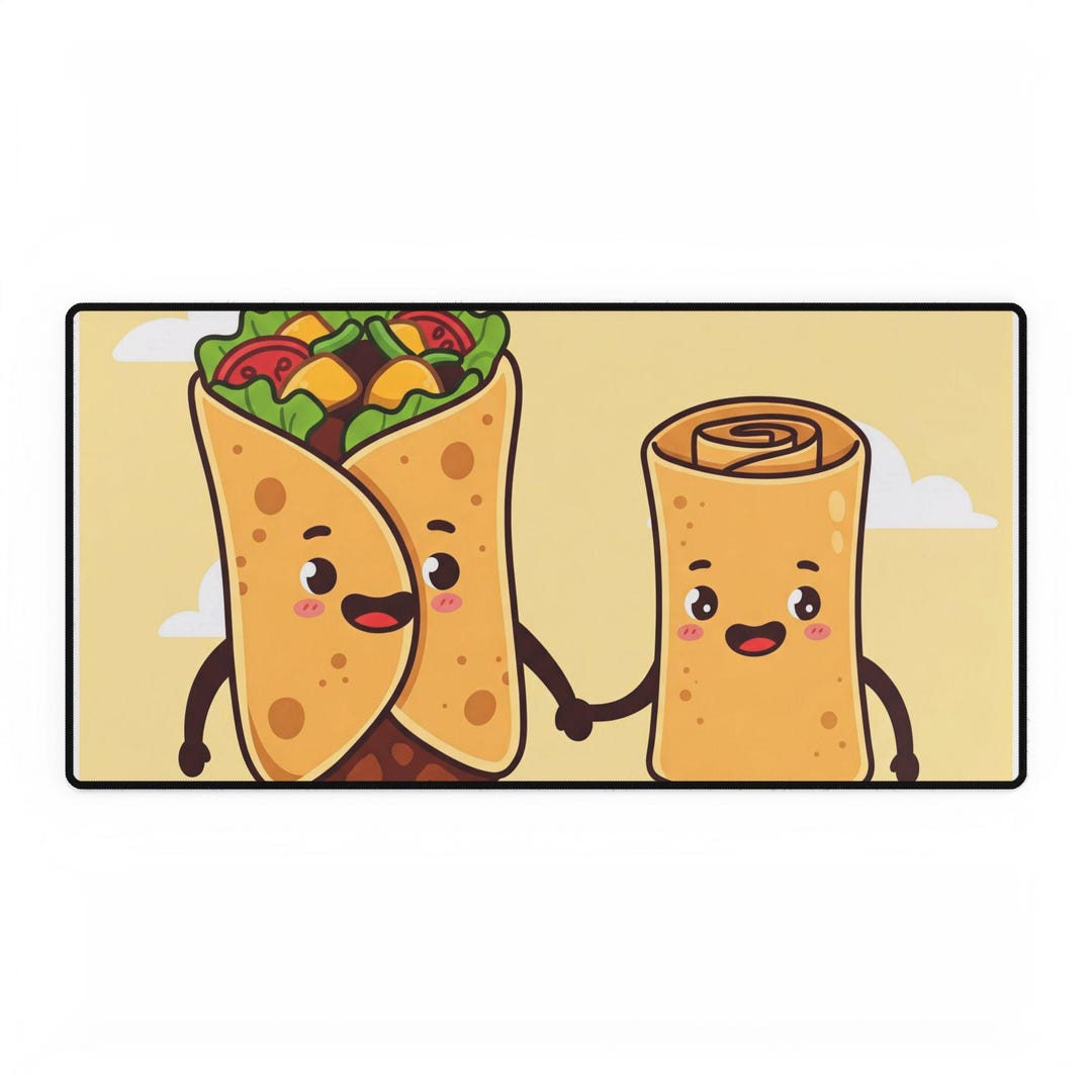 Desk Mat - Bro-rritos!, Friendship, Foodie, Pals! - Etsy