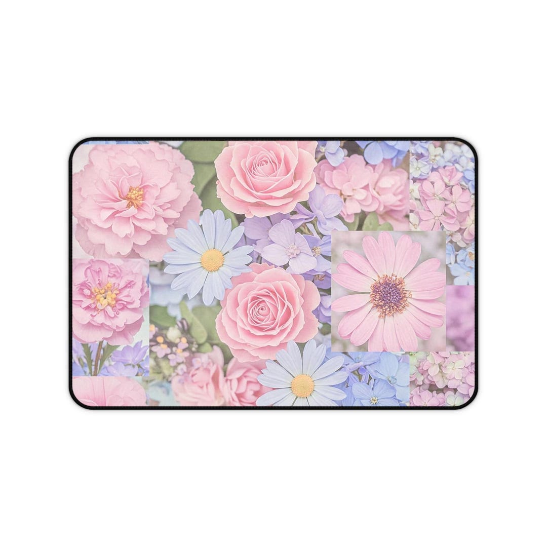 Floral Desk Mat - Colorful Office Decor, Gift for Home Office ...