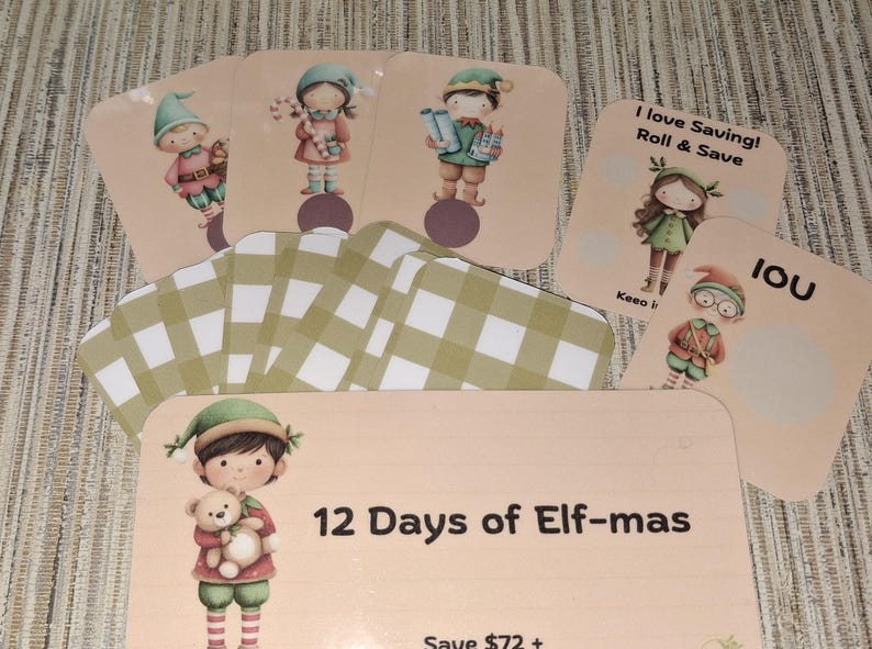Digital 12 Days of Elf-mas Saving Challenge - Etsy