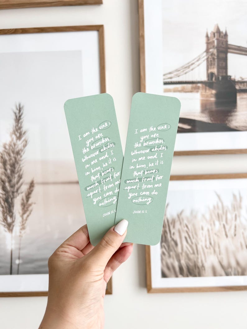 John 15:5 Bible Verse Bookmark | Christian Bookmark, Bible Verse ...