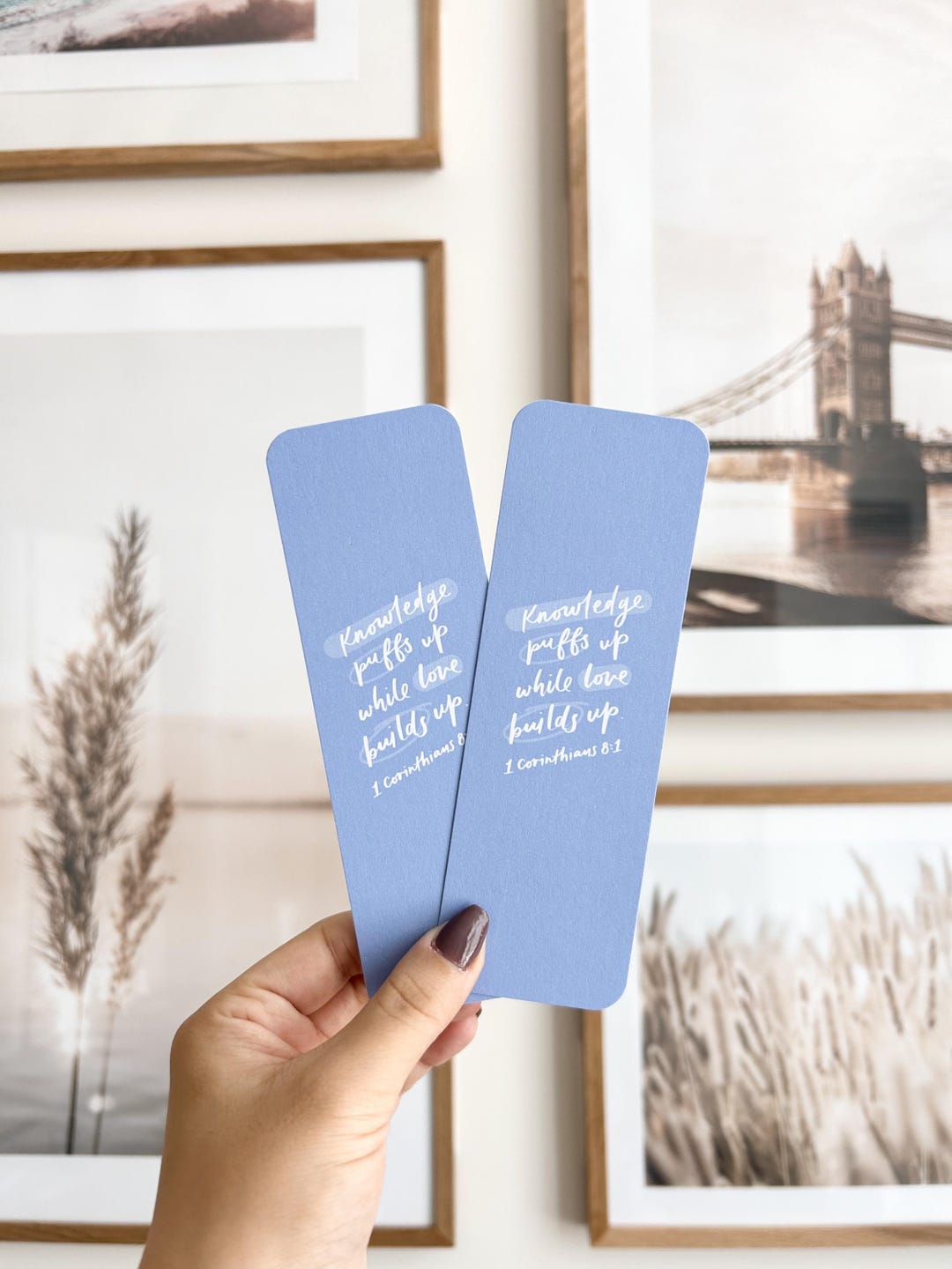 1 Corinthians 8:1 Bible Verse Bookmark | Christian Bookmark, Bible ...